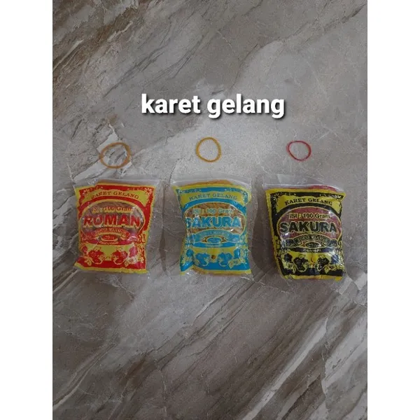 karet gelang ROMAN/SAKURA diameter kecil/sedang 100gr/pak | Lazada ...