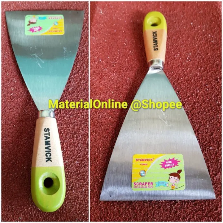 SCRAP Scraper Kape Kapi Kapek Kerok Cat Stamvick 4Inch 4" Inc Inch 10Cm ...