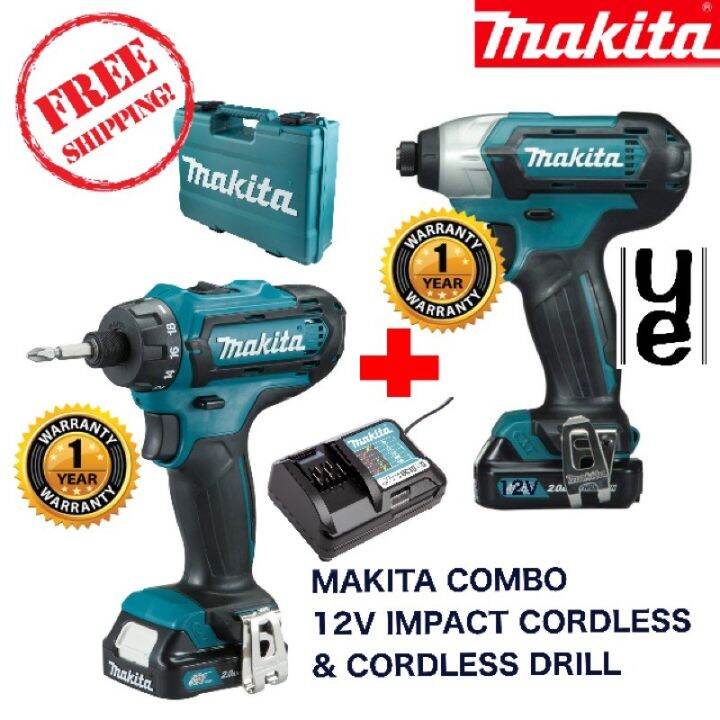 MAKITA COMBO (TD110D + DF031D) 12V CORDLESS -1 YEAR WARRANTY [ORIGINAL] | Lazada
