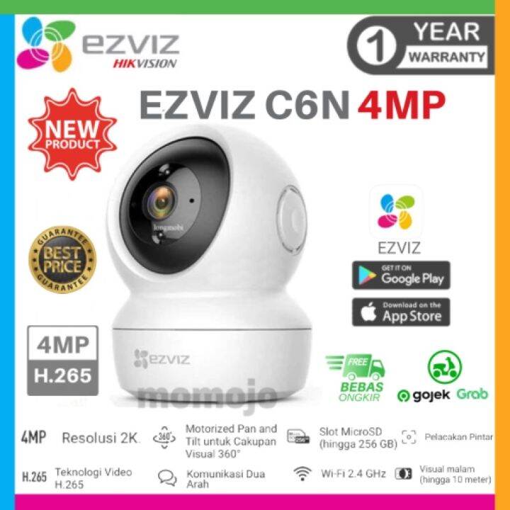 EZVIZ C6N 4MP 2K PRO WIRELESS CCTV H265 SMART WIFI PAN & TILT IP CAM | Lazada Indonesia