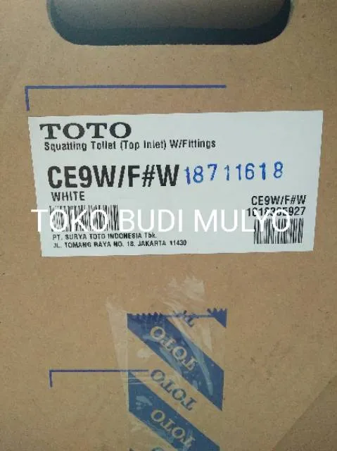 Kloset toto CE9 / closet jongkok flush toto ce9 | Lazada Indonesia