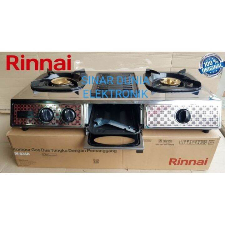 RINNAI RI-524A Kompor Gas 2 Tungku + Griller | Lazada Indonesia