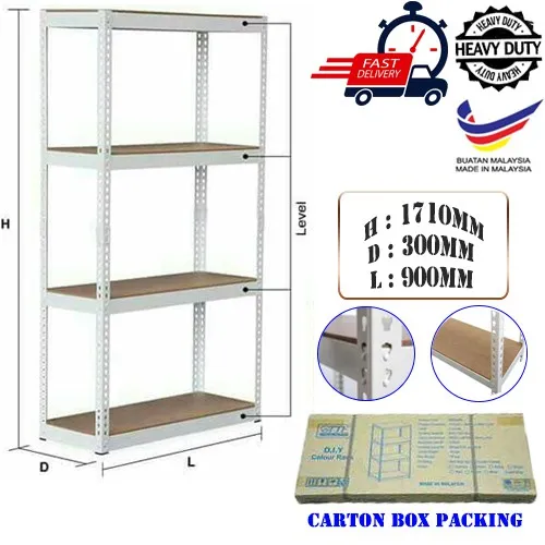 EHARDWARE ⚒ TTF BOLTLESS RACK / DIY RACK (LIGHT GREY) WAREHOUSE RACKING ...