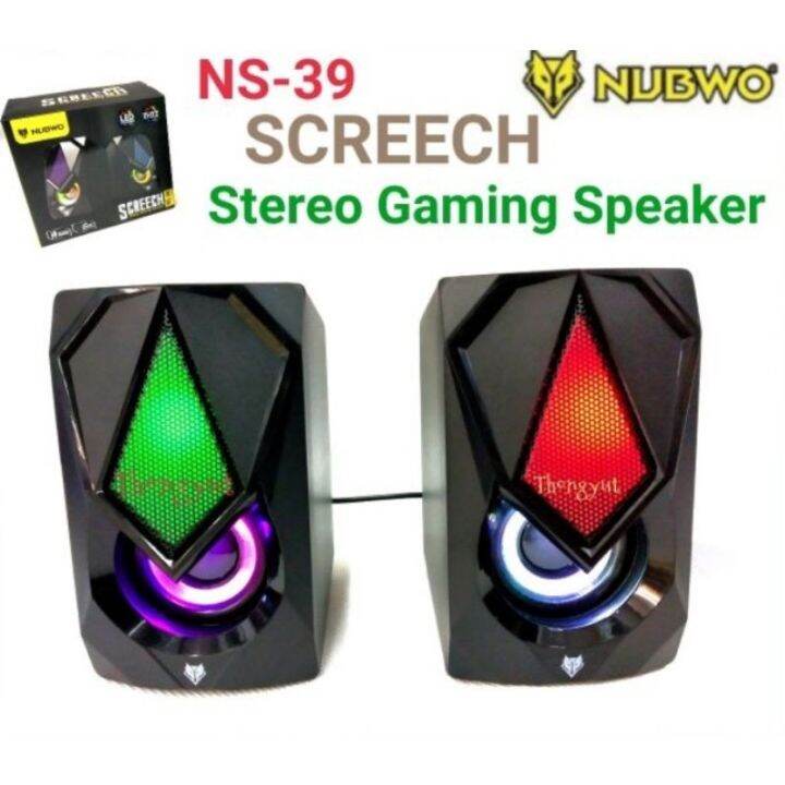 ลำโพง Nubwo NS-39 Screech Stereo Gaming Sperker ไฟเปลี่ยนสี | Lazada.co.th