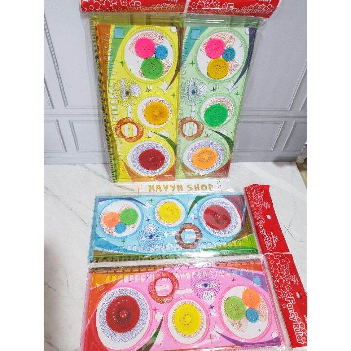 garisan ROTARY bunga/pattern ruler design/spirograph geometrik ruler ...