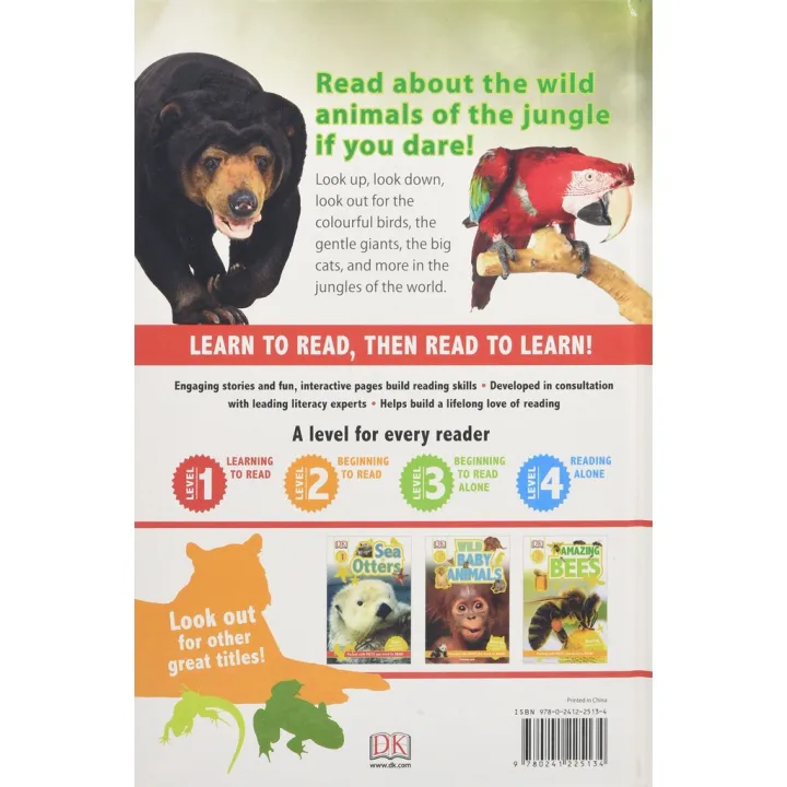 DK READERS 1:JUNGLE ANIMALS(HB) BY DKTODAY | Lazada.co.th