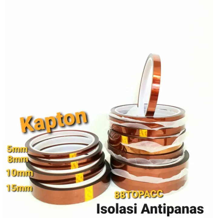 Kapton Isolasi Anti Panas 5mm 8mm 10mm 15mm / Solasi Isolatip Anti ...