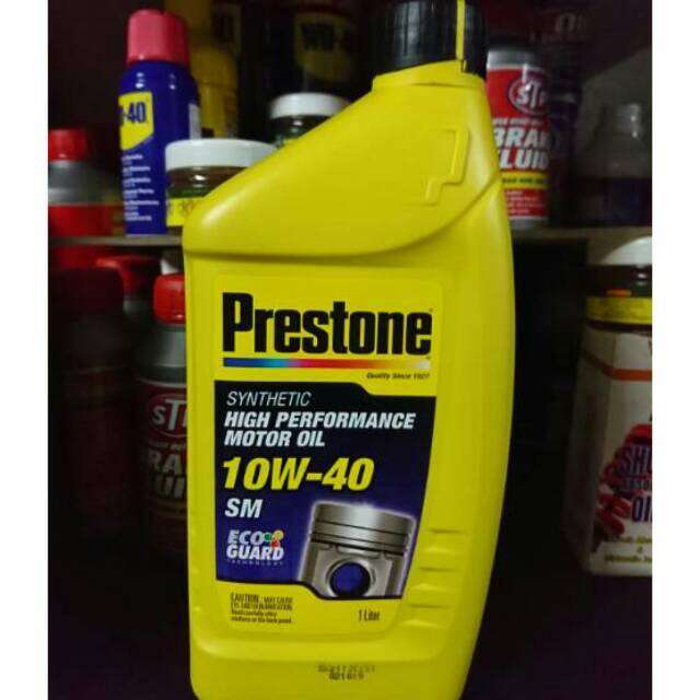 Oli Mesin Mobil PRESTONE 10W 40 API SM 1L Produk kerja sama Grab Gocar ...