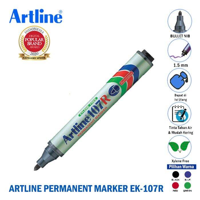 ARTLINE EK-107R SPIDOL PERMANENT MARKER 1.5MM | Lazada Indonesia