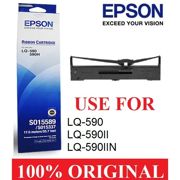 Epson Original LQ590 Ribbon ( S015589 ) LQ- 590 / 590II / 590IIN | Lazada