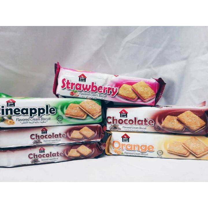 BISK CLUB FLAVORED CREAM BISCUIT 90GM X 2PACKET | Lazada