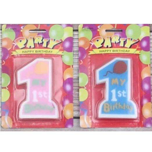 Lilin Ulang Tahun Birthday Party Candles Ultah Bentuk Angka 1 Tahun ...