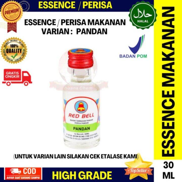 Perisa Makanan Pandan Bell 30ML HALAL / Pandan Essence Red Bell ...