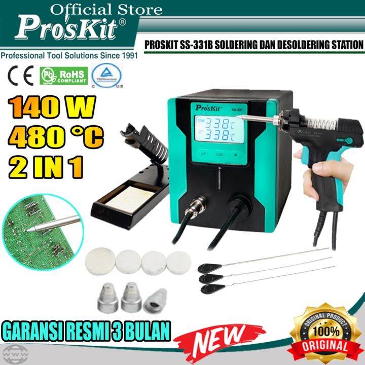Pro'skit SS-331B LCD Desoldering Station Solder Station - Penyedot Timah PRO'SKIT SS-331B 2 IN 1 ...