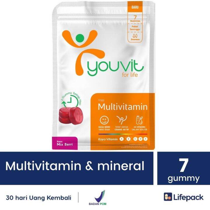 Youvit Multivitamin Gummy For Adult - Multivitamin untuk Kesehatan ...