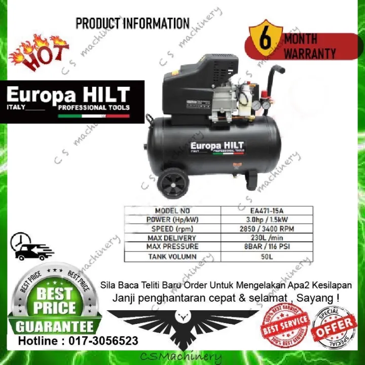 Europa hit 🔥 compressor 50L 100% Original , HeavyDuty Pam angin , tong ...