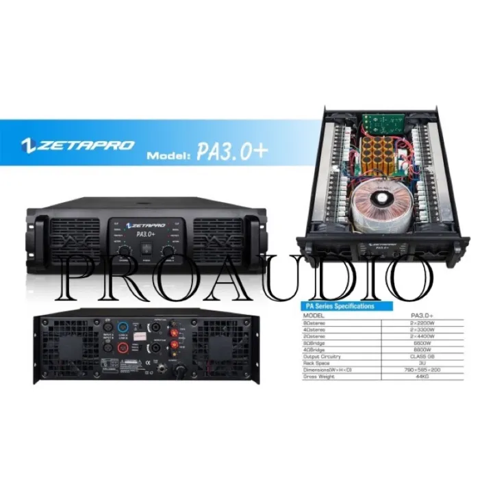 Power Ampli Amplifier ZETAPRO PA3.0 / PA 3.0 / PA30 / PA 30 Original | Lazada Indonesia