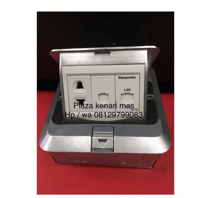 Stop kontak lantai panasonic stop telpon data cat6 floor soket pop up ...