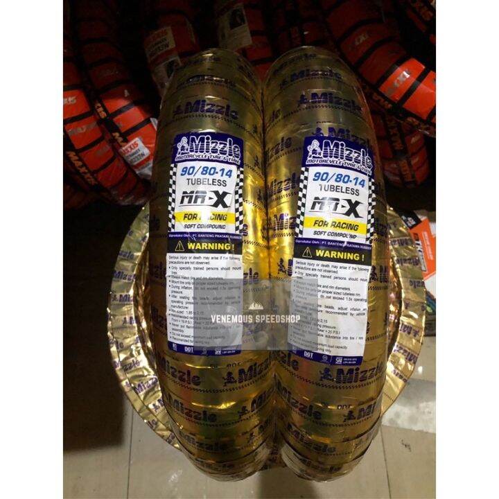 Ban Mizzle MR-X 90/80-14 Softcompound Tubeless Matic (1pcs) | Lazada ...