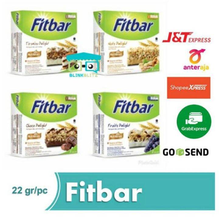 Fitbar Cemilan Diet 22gr Multigrain Bar Choco Tiramisu Nuts Fruits ...