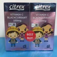 Citrex Vitamin C Blackcurrant 100mg Chewable Tablets 90sx2 (exp:12/2022 ...