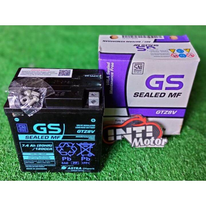 Aki Gs Sealed MF GTZ8V ORIGINAL ASLI Accu GTZ-8V acu R25 CBR 250 KLX ...