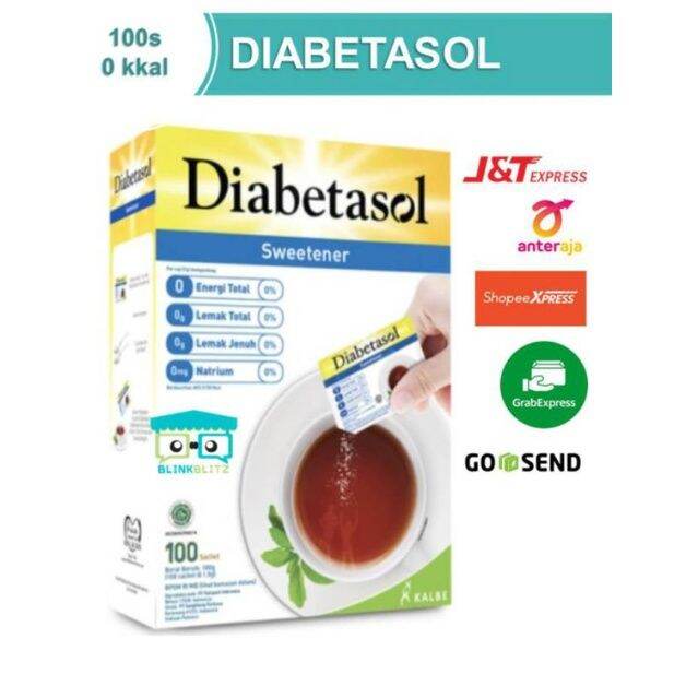 Diabetasol Sweetener Box Isi 100 Gula Diet Sachet Diabetes Keto ...