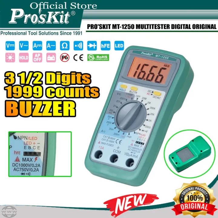 Pro'skit Multitester Proskit MT-1250 Original - Multimeter - Avometer ...