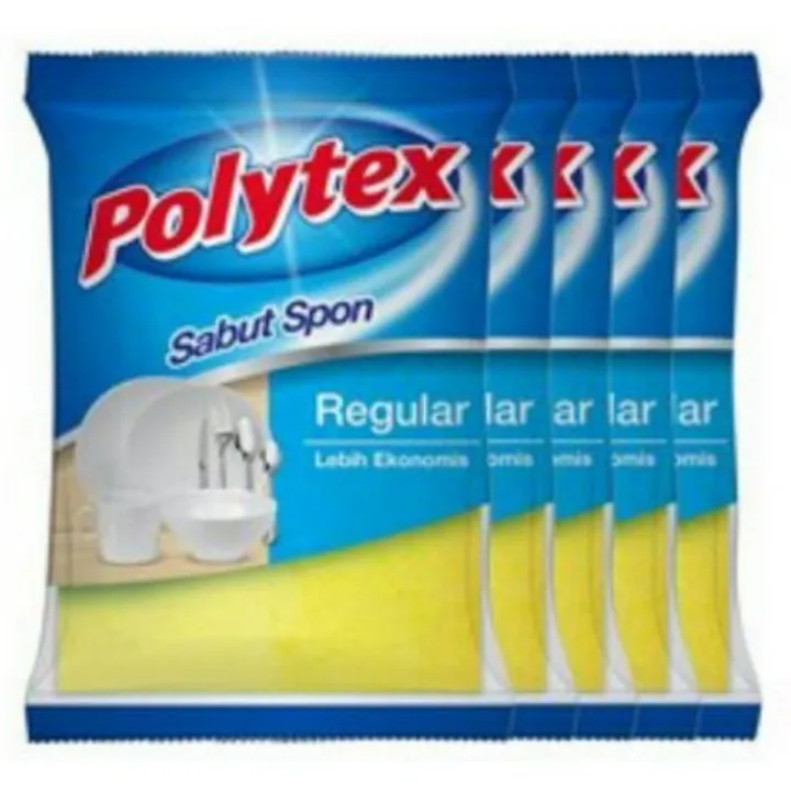 Polytex Sabut Spon Regular untuk alat masak dan alat makan | Lazada ...