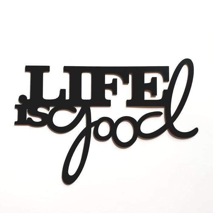 Hiasan/Dekorasi Tempelan Dinding Akrilik - LIFE IS GOOD - Wall Decor ...