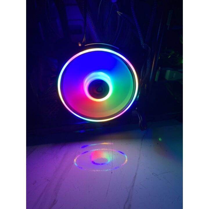 XBT GALAXY RGB Auto Fan Casing 12CM Double RING LED - Fan Case XB-117 ...
