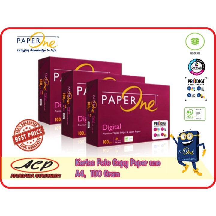 Kertas Fotocopy HVS murah Paper one ukuran A4 100 gram | Lazada Indonesia