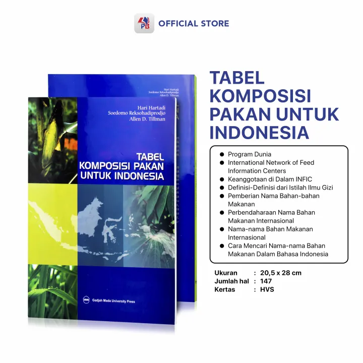Buku Tabel Komposisi Pakan untuk Indonesia / UGM Press / Buku ...