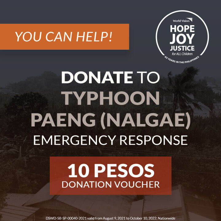 World Vision – Typhoon Paeng Emergency Response – Php10 Donation ...