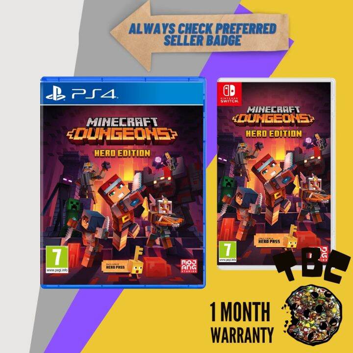 Minecraft Dungeons Hero Edition - PS4 [R2] | Switch [US] | Lazada PH