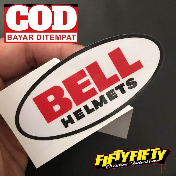 Stiker Print Cut BELL HELMETS Stiker Printing Laminasi Glossy Stiker ...