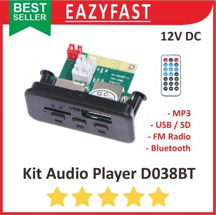 Kit MP3 Audio Player Board D038BT USB BT Bluetooth FM Ampli Box Mobil ...