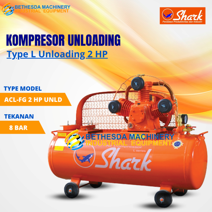 Kompresor Udara / Air Compresor Shark 2 HP 3HP 5 HP - Type L Unload ...
