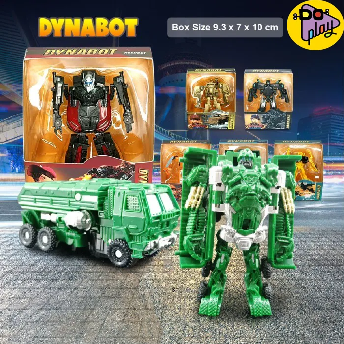 DYNABOT HIJAU TRANSFORMED MAINAN ANAK MOBIL JADI ROBOT | Lazada Indonesia