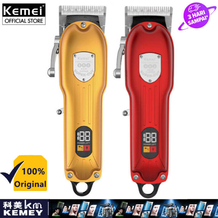 Kemei KM-802 Hair Clipper Cord or Cordless Use Hair Trimmer Barber Professional Rechargeable ...