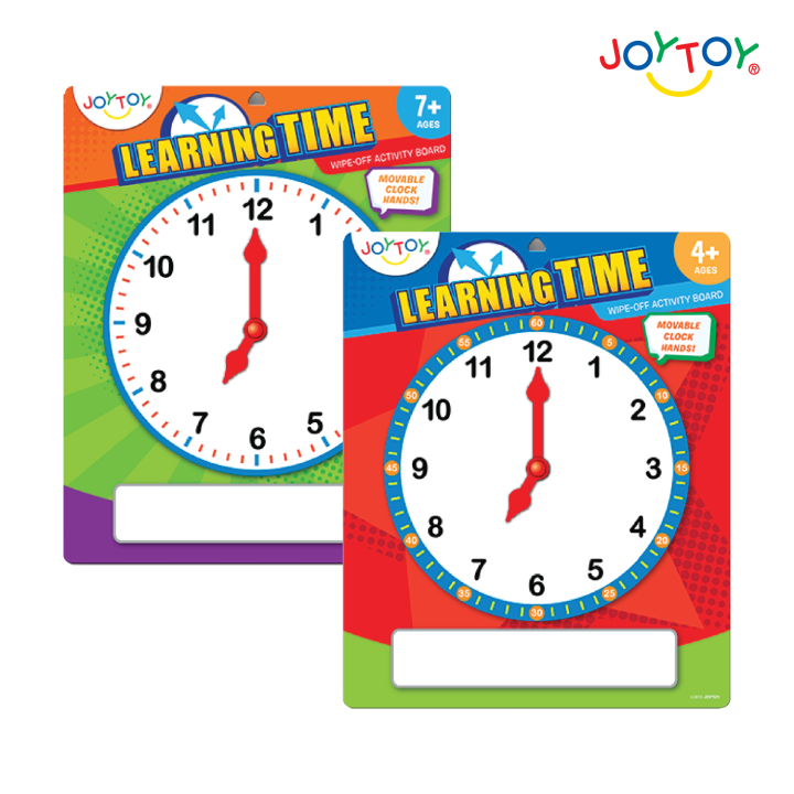 JOYTOY Learning Time Wipe-off Activity Board - 7+ Ages w/o Minutes & 4 ...