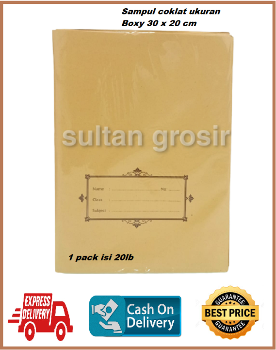 SAMPUL COKLAT UKURAN BOXY / SAMPUL COKLAT BUKU TULIS UKURAN BOXY ...