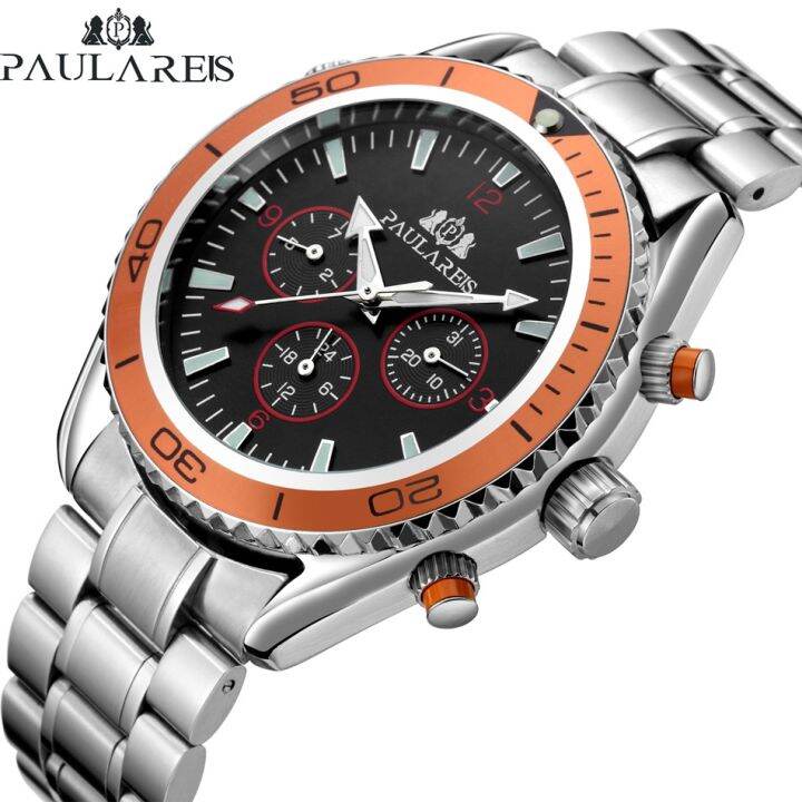 PAULAREIS automatic mechanical multi-functional luminous steel belt ...