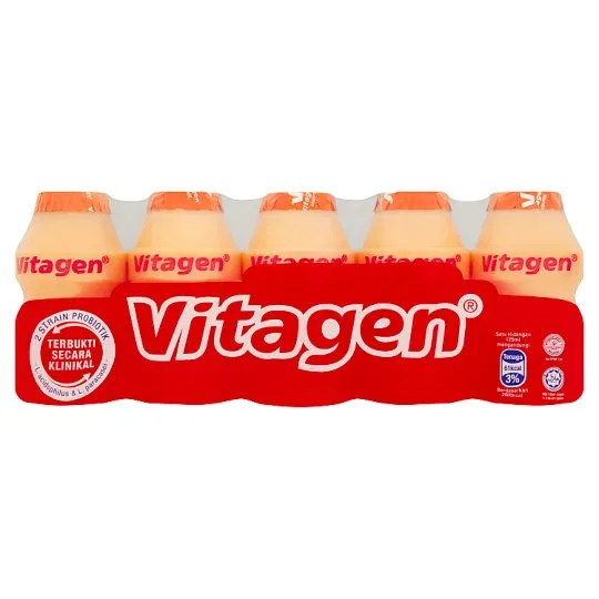 Vitagen Regular – Orange ( 1 row x 5 bottles x 125ml ) | Lazada