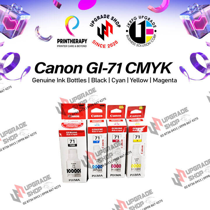Canon Pixma GI-71 Pigment-Black/Cyan/Magenta/Yellow | Genuine Ink / 71 ...