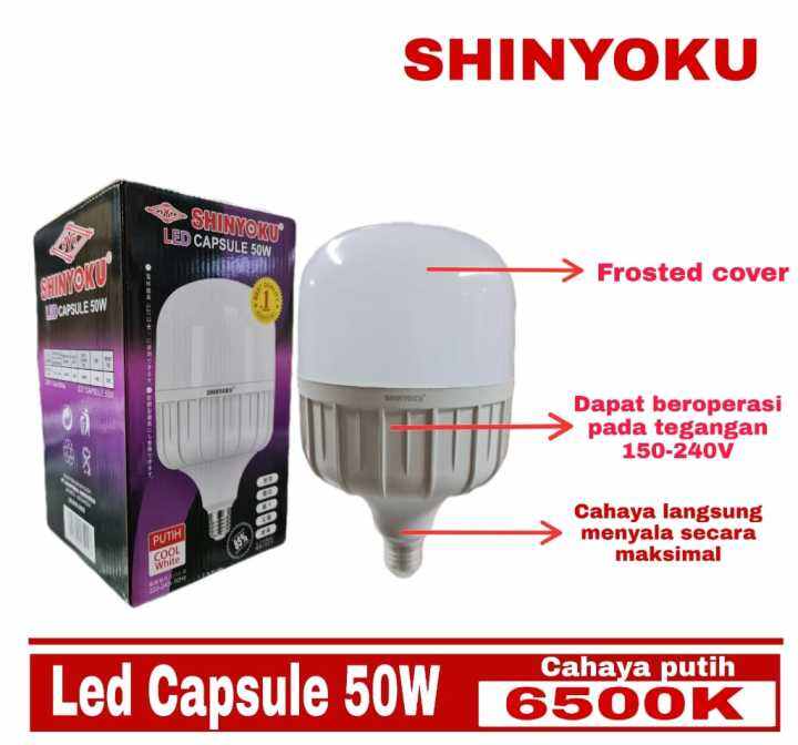 Shinyoku LED Capsule 50 Watt 40 Watt - Putih / Lampu Led Shinyoku Jumbo ...
