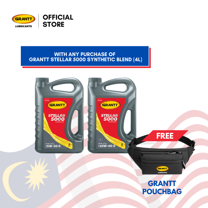 Grantt Stellar 5000 10W-40 API SN Semi Synthetic Engine Oil (4L) | Lazada