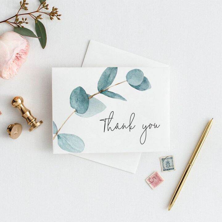 (ISI 100 PCS) Kartu Ucapan Terimakasih / Thank You Card / Greeting Card ...