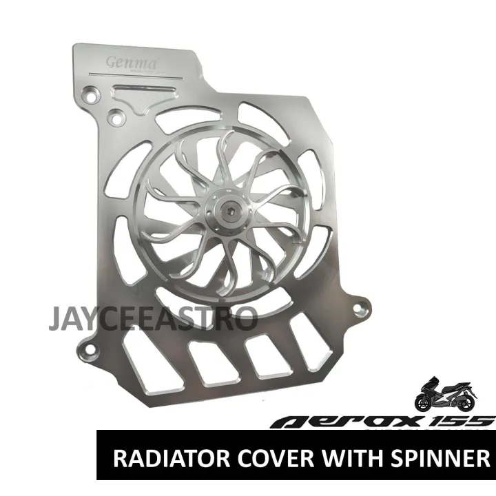 Yamaha Aerox V1 Radiator Cover with Spinner *Silver | Lazada PH