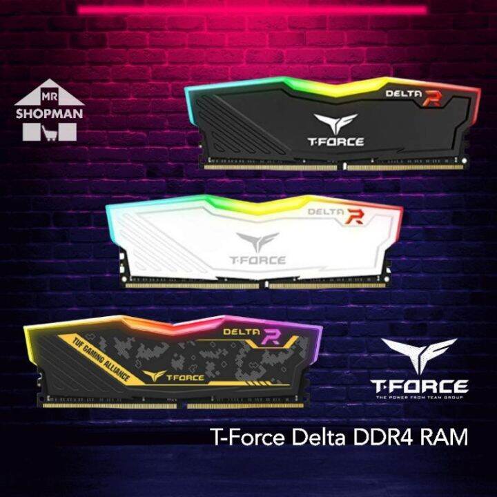 Teamgroup T-force Delta 8Gb 16Gb 32Gb 3200Mhz / 3600Mhz Black White Tuf ...